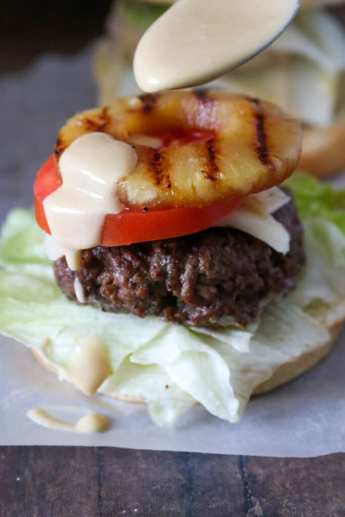 Aloha Burgers with Special Creamy Sauce | Woman Scribbles